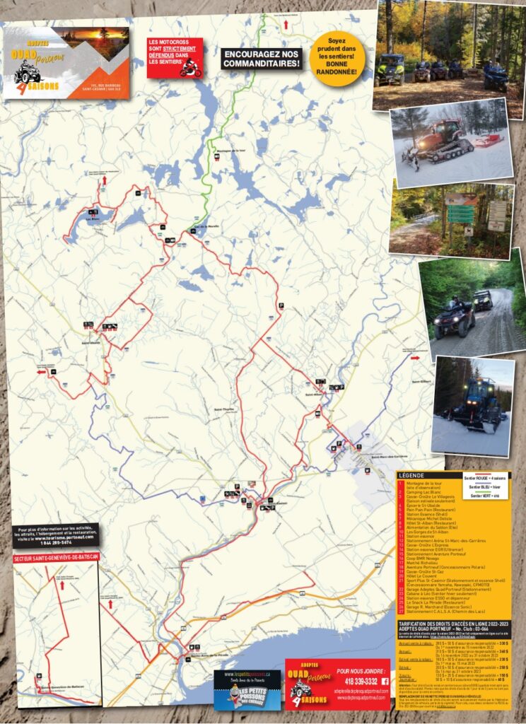 Carte de sentiers | Adeptes Quad Portneuf